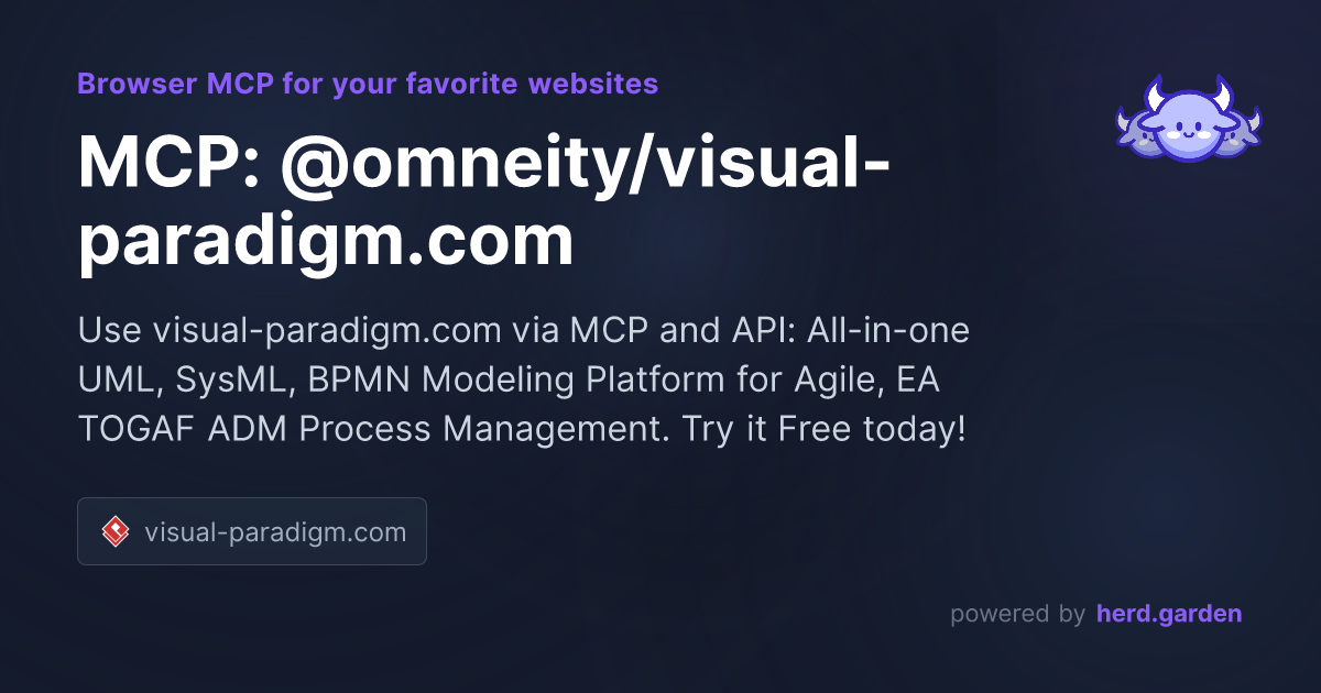 @omneity/visual-paradigm.com - MCP & API, Herd Trail Hub